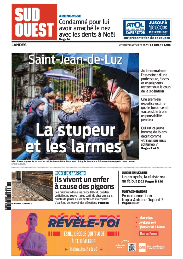 Sud Ouest N°20230224 Du 24 Février 2023 à Télécharger Sur Ipad