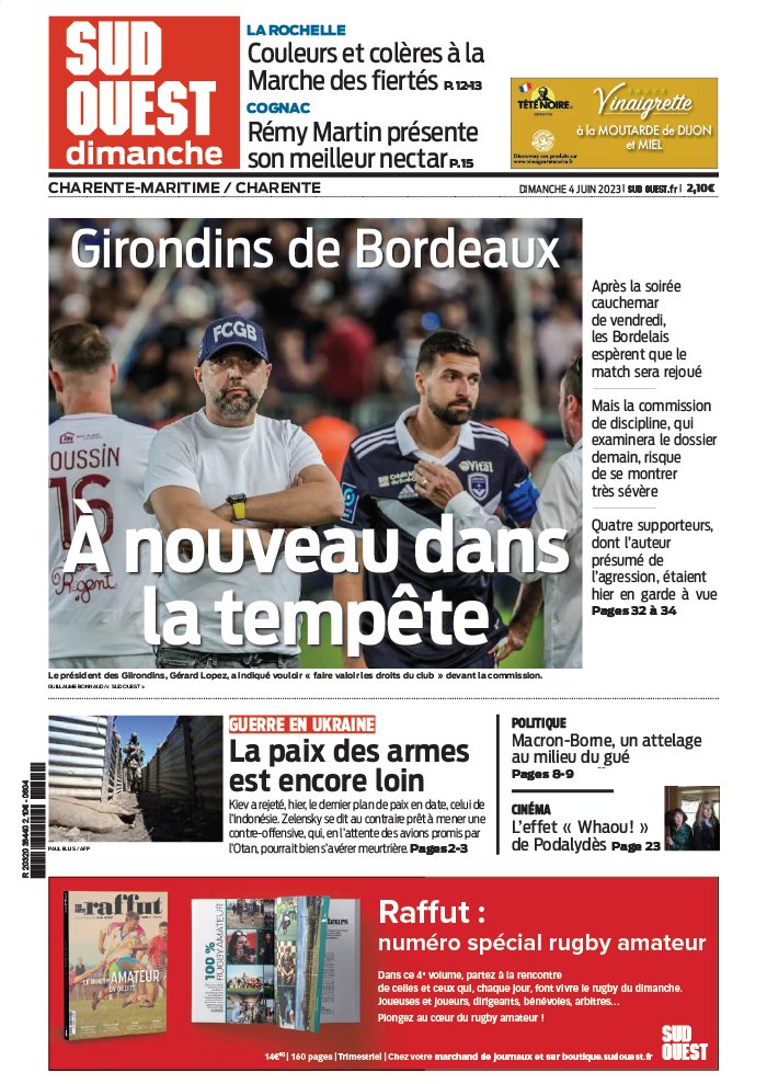 Sud Ouest Dimanche N 20230604 Du 04 Juin 2023 à Télécharger Sur Ipad