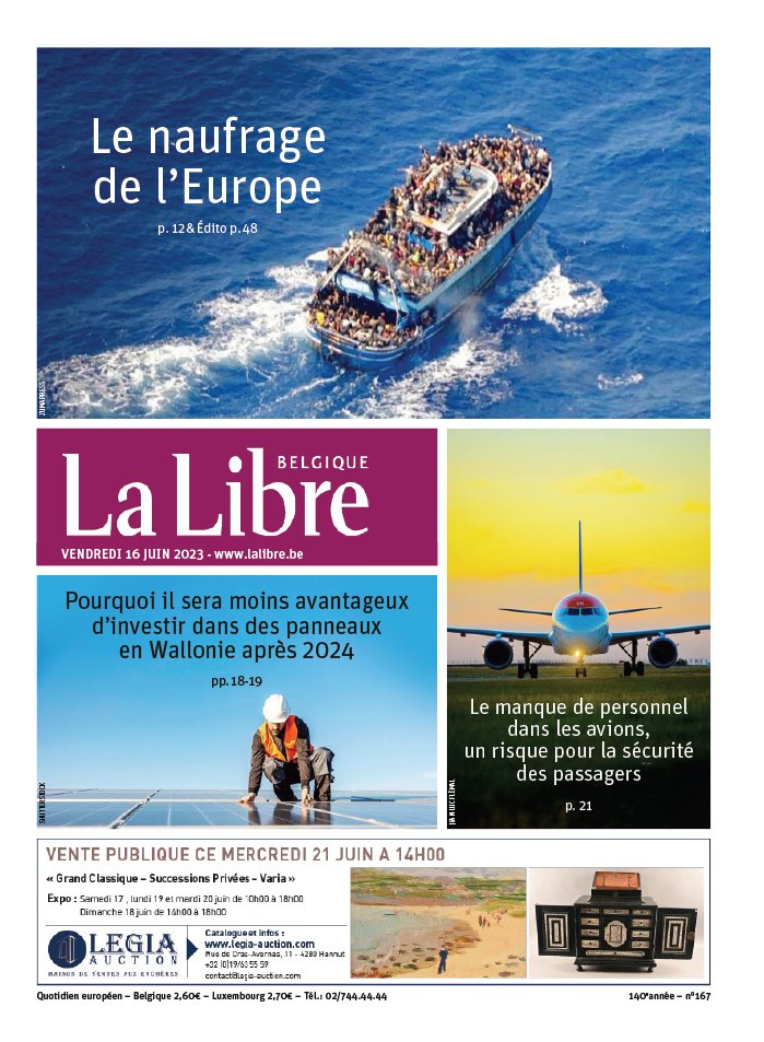 La Libre Belgique N°20230616 du 16 juin 2023 à télécharger sur iPad
