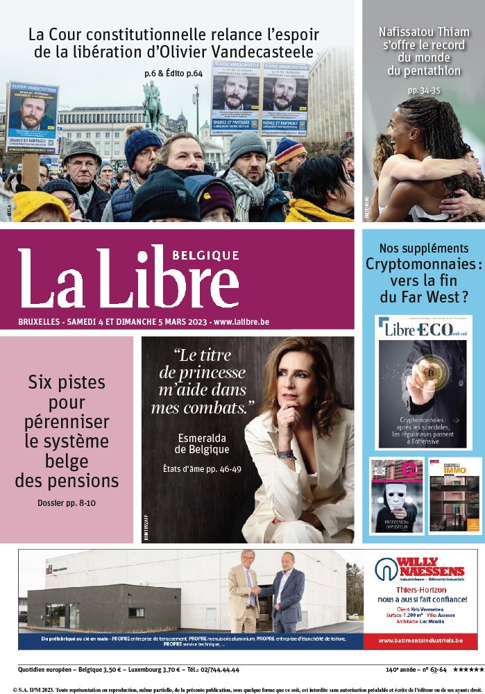 La Libre Belgique N°20230304 du 04 mars 2023 à télécharger sur iPad