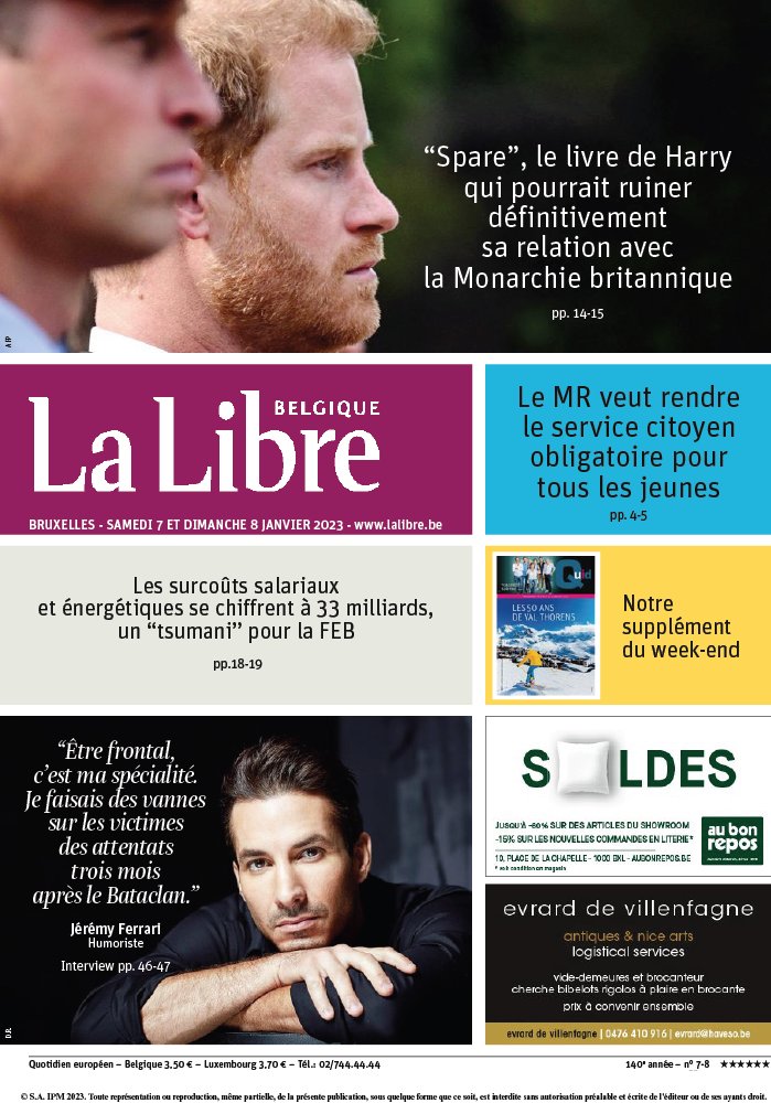 La Libre Belgique N°20230107 du 07 janvier 2023 à télécharger sur iPad