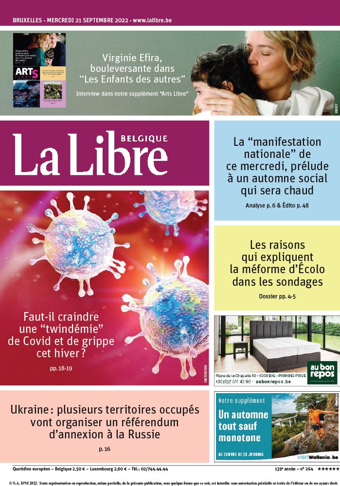 La Libre Belgique N°20220921 du 21 septembre 2022 à télécharger sur iPad