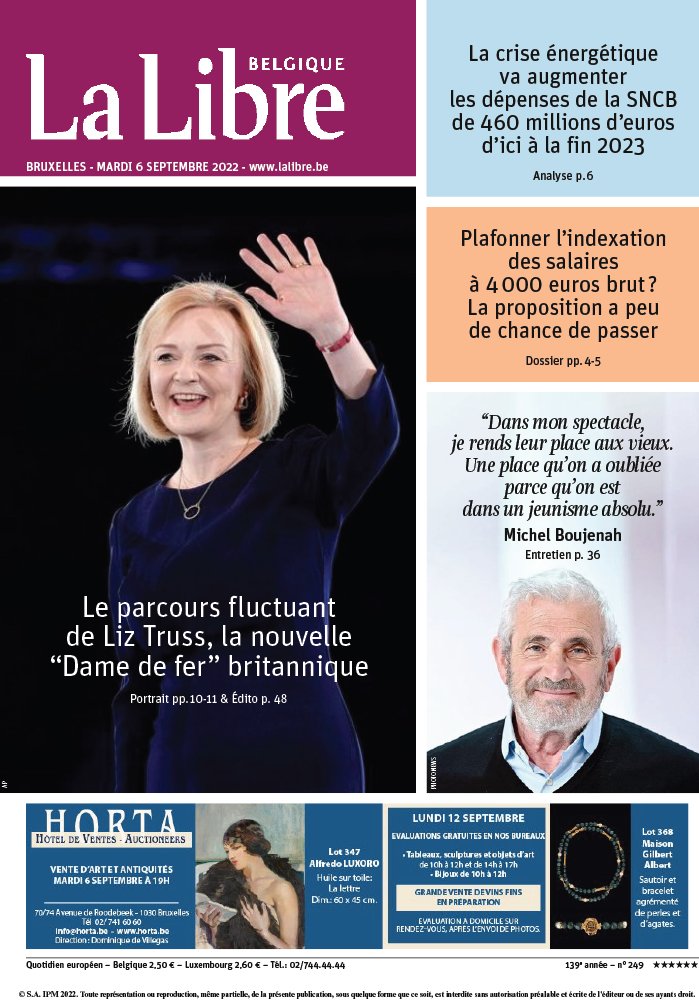 La Libre Belgique N°20220906 du 06 septembre 2022 à télécharger sur iPad