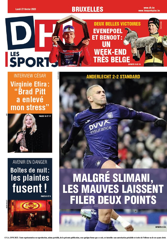 La Dernière Heure/Les Sports N°20230227 du 27 février 2023 à télécharger sur iPad