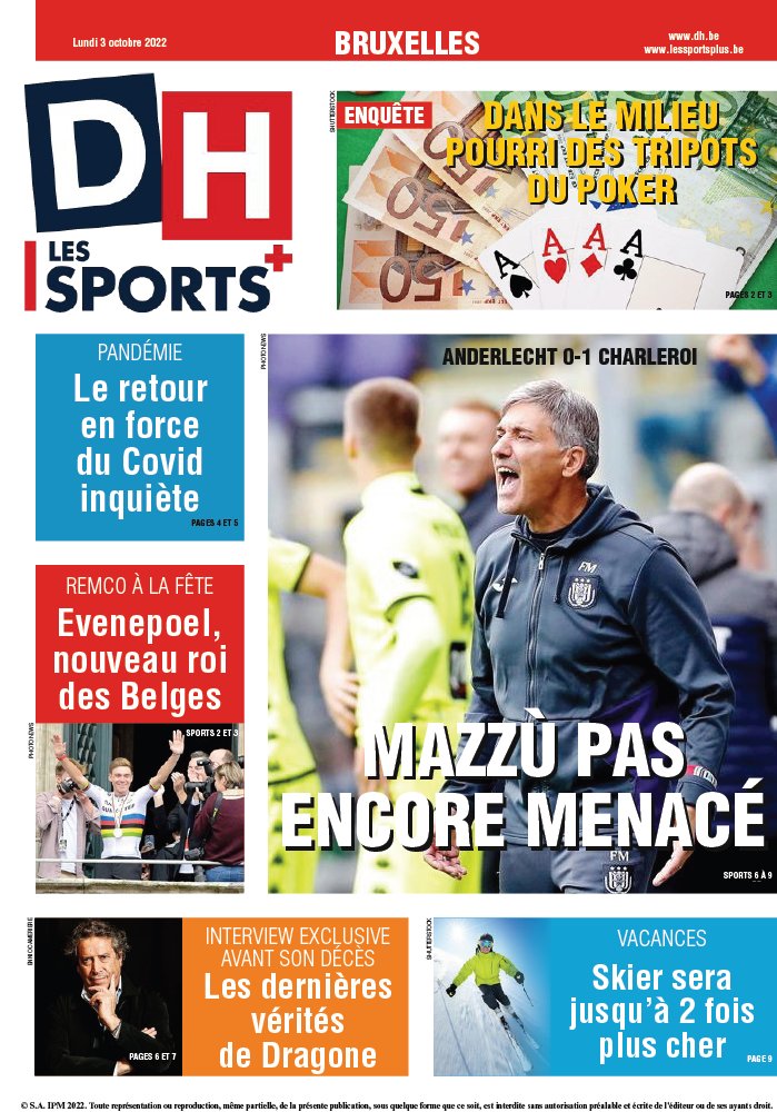 La Dernière Heure/Les Sports N°20221003 du 03 octobre 2022 à ...