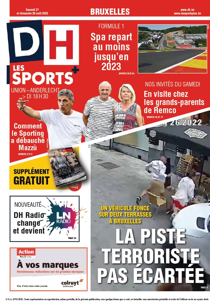 La Dernière Heure/Les Sports N°20220827 du 27 août 2022 à télécharger sur iPad