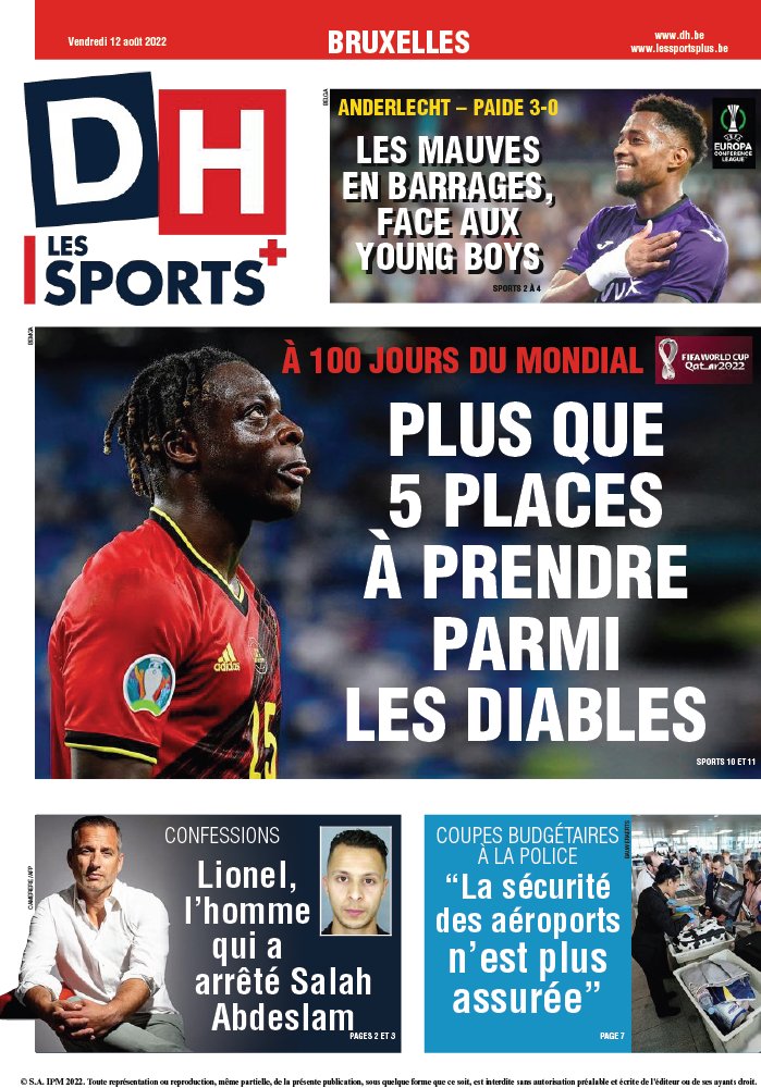 La Dernière Heure/Les Sports N°20220812 du 12 août 2022 à télécharger sur iPad