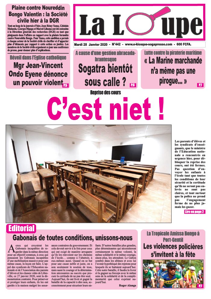 La Loupe N°442 du 28 janvier 2020 à télécharger sur iPad