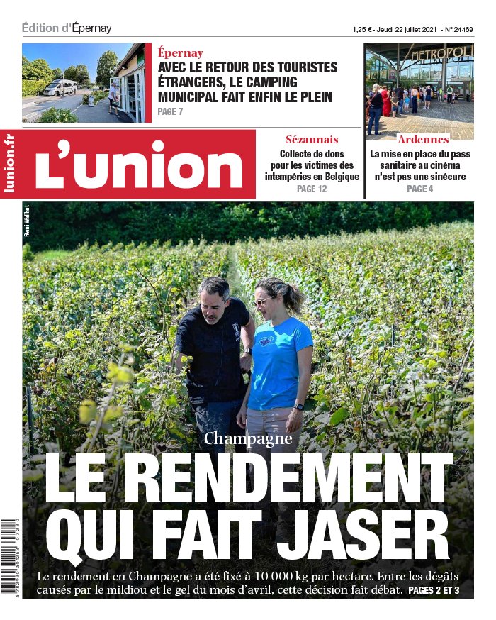L'Union N°20210722 du 22 juillet 2021 à télécharger sur iPad