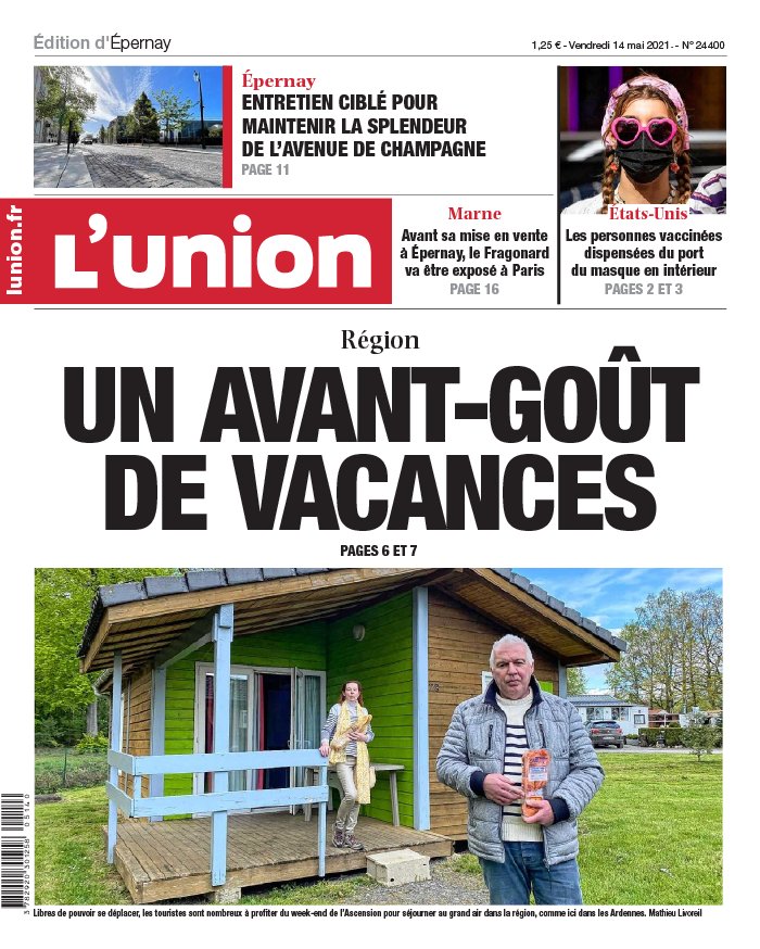 L'Union N°20210514 du 14 mai 2021 à télécharger sur iPad