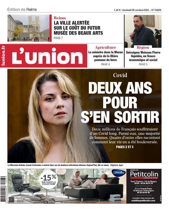 L'Union N°20221028 du 28 octobre 2022 à télécharger sur iPad