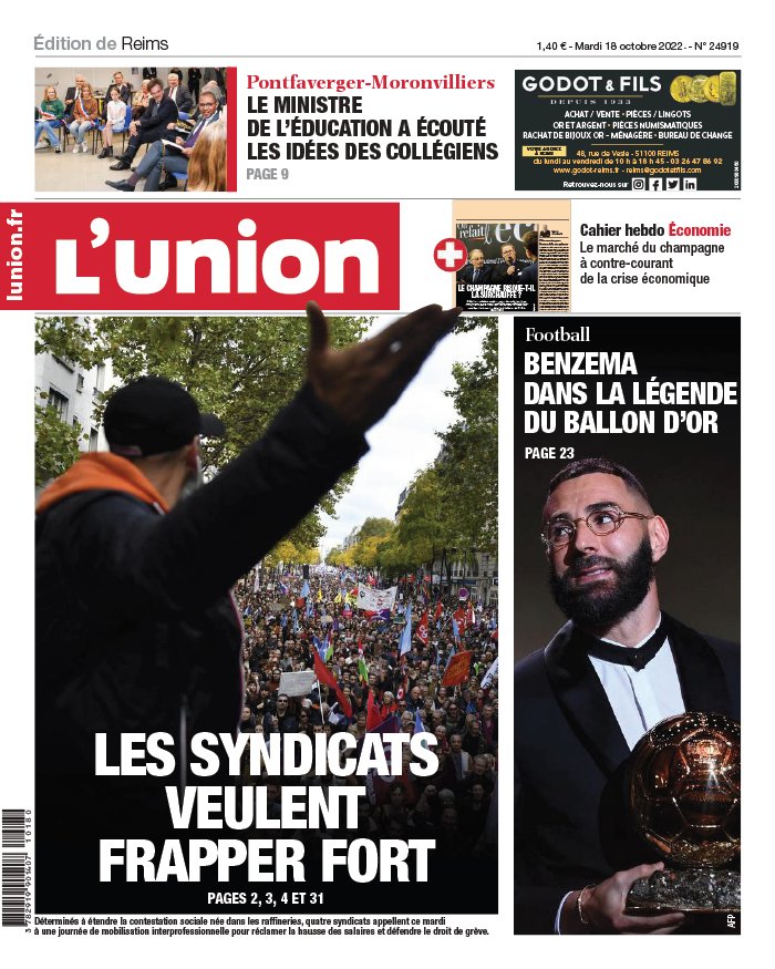 L'Union N°20221018 du 18 octobre 2022 à télécharger sur iPad