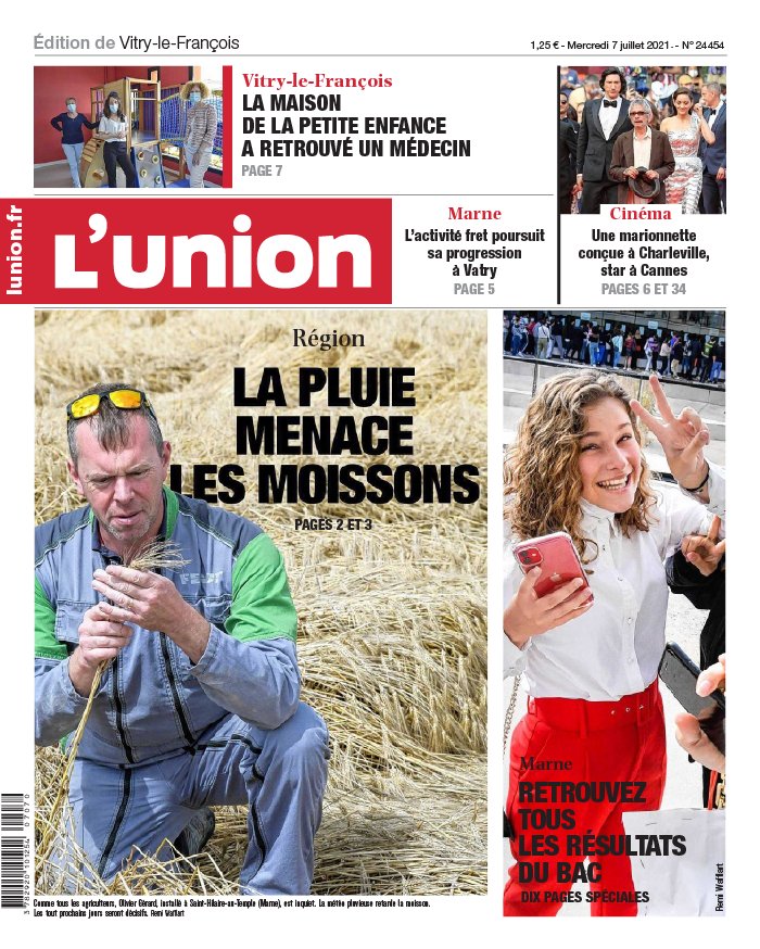 L'Union N°20210707 du 07 juillet 2021 à télécharger sur iPad