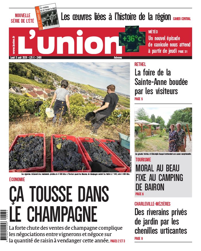 L'Union N°20200803 du 03 août 2020 à télécharger sur iPad