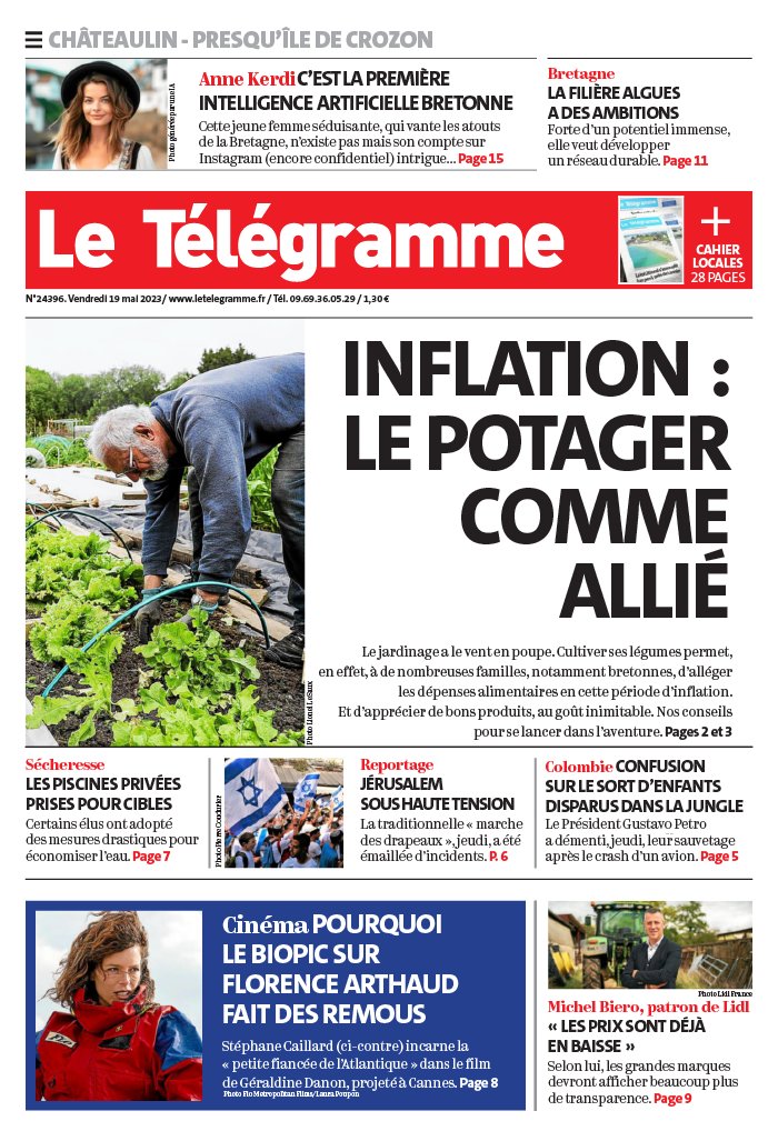 Le Télégramme N°20230519 du 19 mai 2023 à télécharger sur iPad