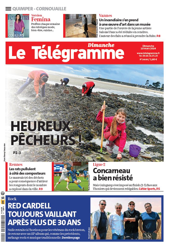 Le Télégramme N°20240310 du 10 mars 2024 à télécharger sur iPad