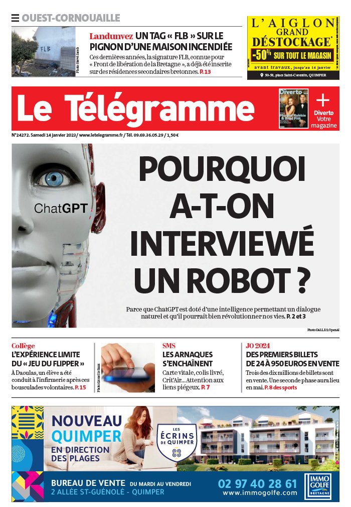 Le Télégramme N°20230114 du 14 janvier 2023 à télécharger sur iPad