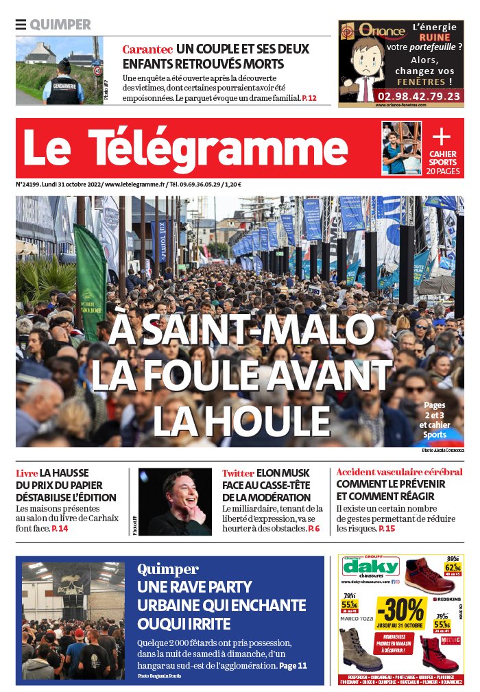 Abonnement Le Télégramme Pas Cher avec BOUQUET INFO ePresse.fr