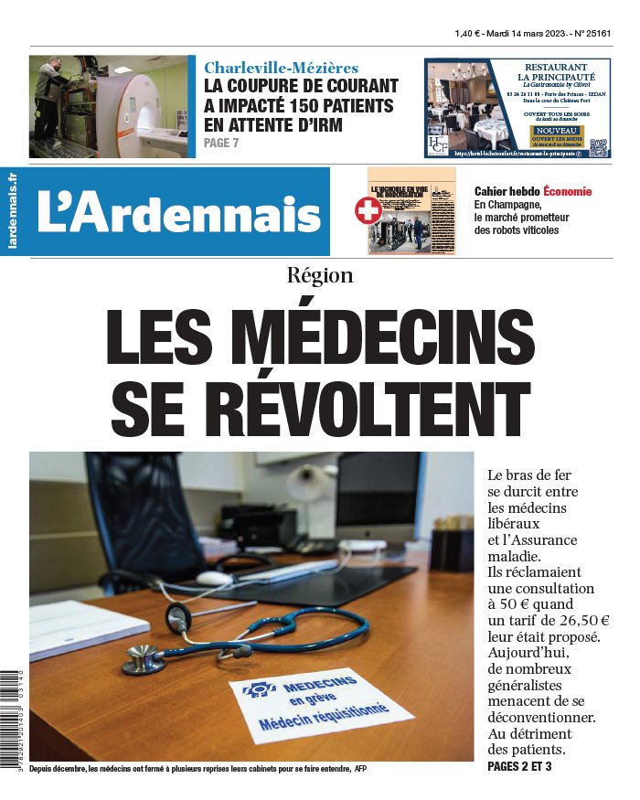 L'Ardennais N°25161 du 14 mars 2023 à télécharger sur iPad