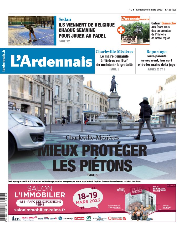 L'Ardennais N°25152 du 05 mars 2023 à télécharger sur iPad