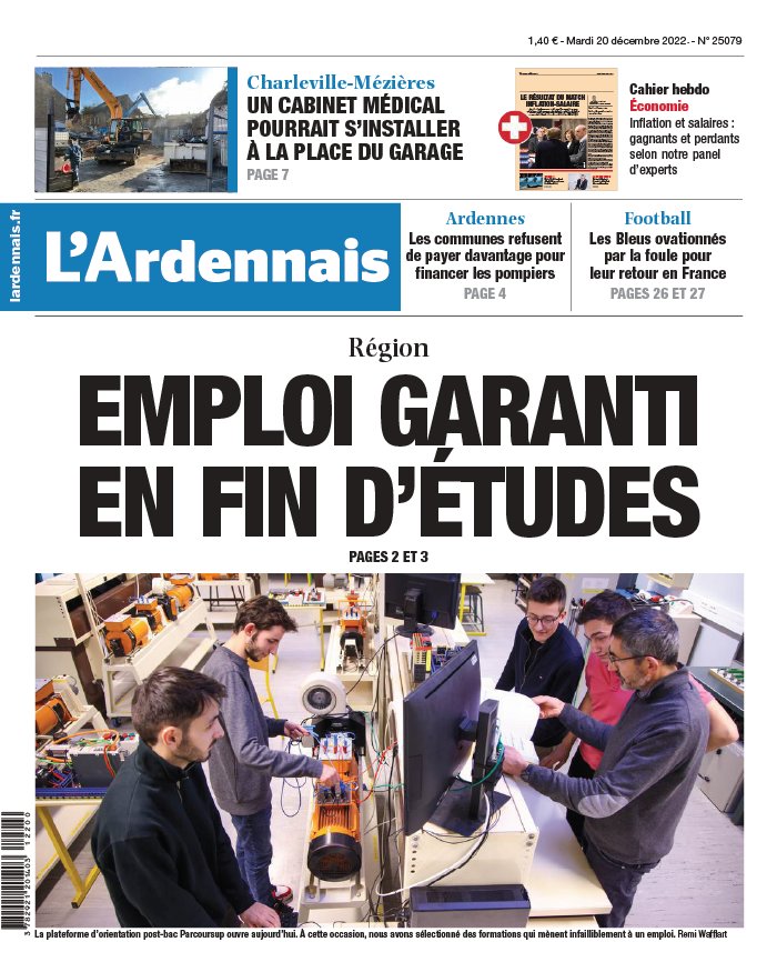 L'Ardennais N°25079 du 20 décembre 2022 à télécharger sur iPad
