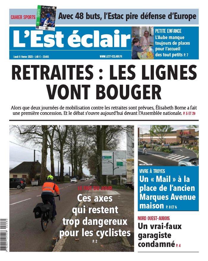 L'Est éclair N°25465 du 06 février 2023 à télécharger sur iPad