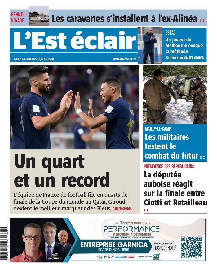 L'Est éclair N°25404 du 05 décembre 2022 à télécharger sur iPad