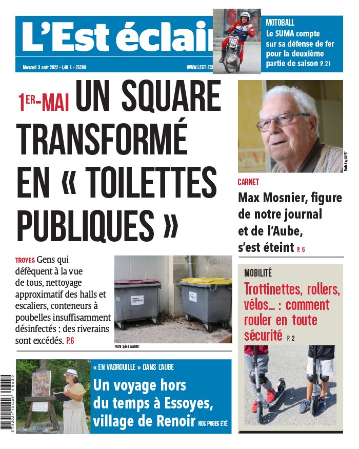 L'Est éclair N°25280 du 03 août 2022 à télécharger sur iPad