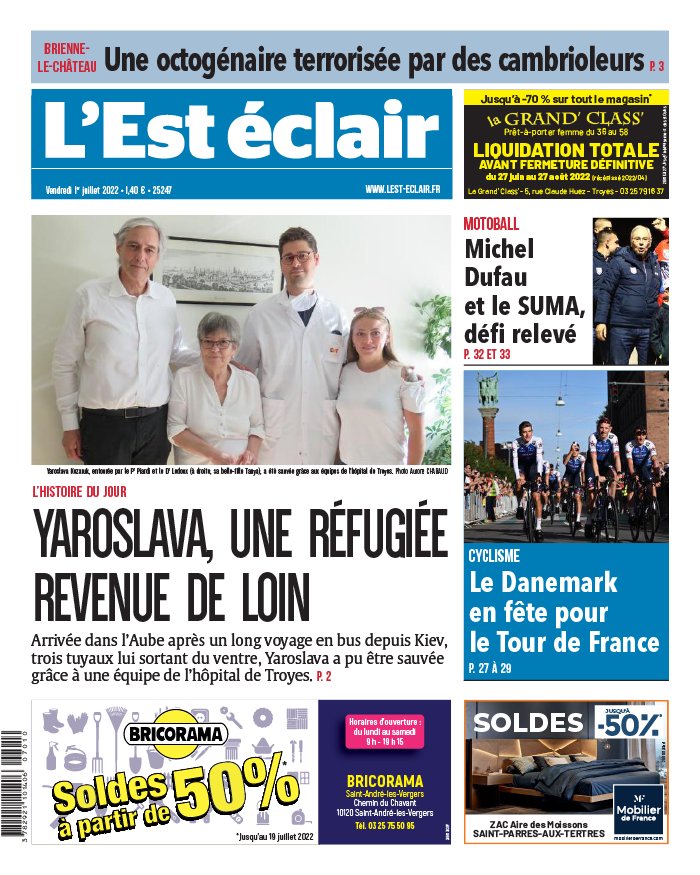 L'Est éclair N°25247 du 01 juillet 2022 à télécharger sur iPad