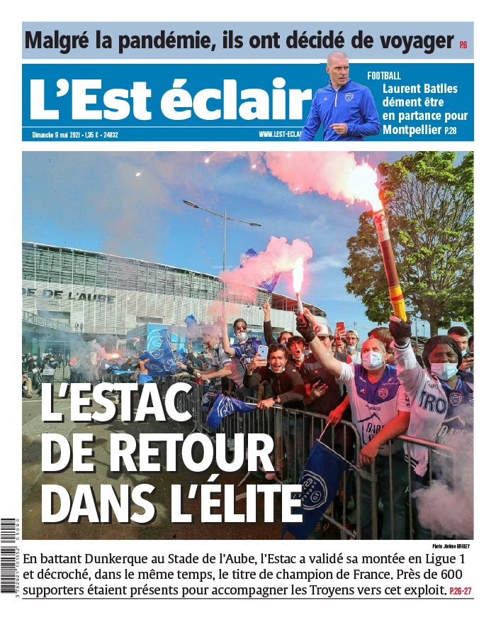 L'Est éclair N°24832 du 09 mai 2021 à télécharger sur iPad