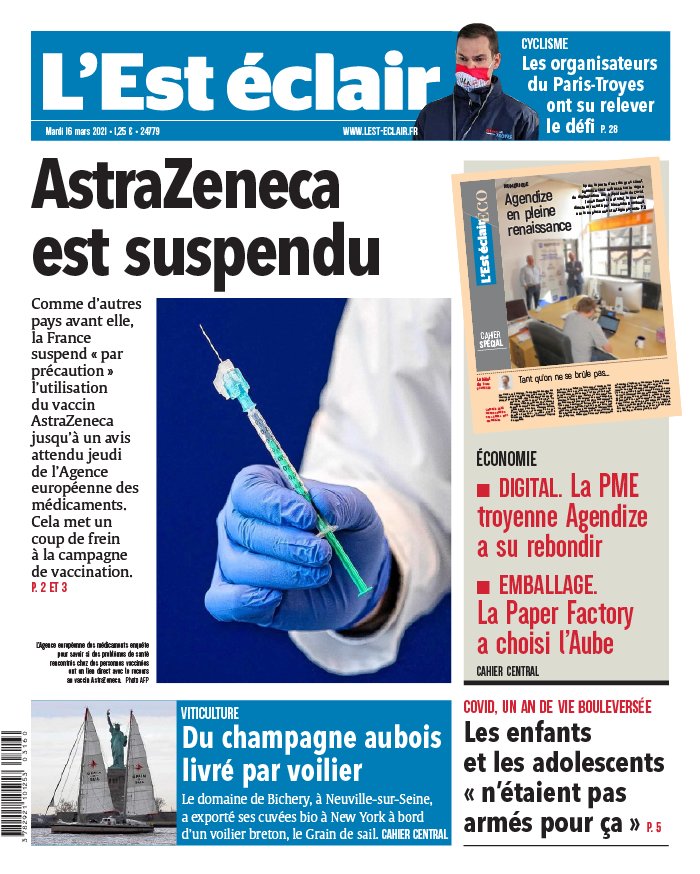 L'Est éclair N°24779 du 16 mars 2021 à télécharger sur iPad