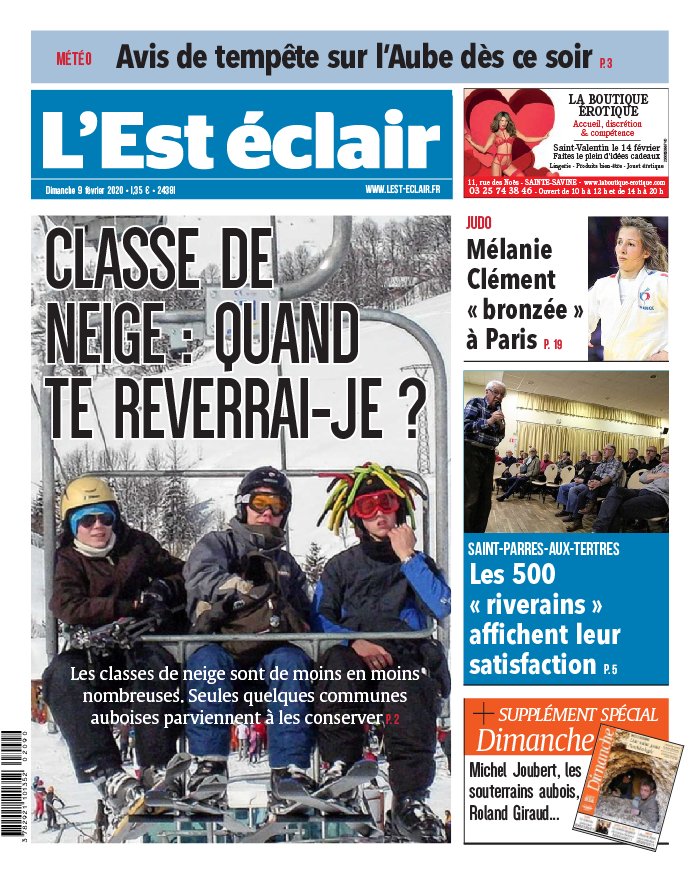 L'Est éclair N°24381 du 09 février 2020 à télécharger sur iPad