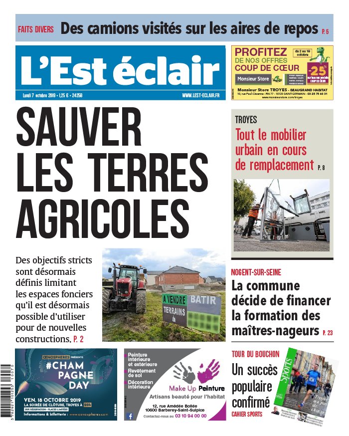 L'Est éclair N°24258 du 07 octobre 2019 à télécharger sur iPad
