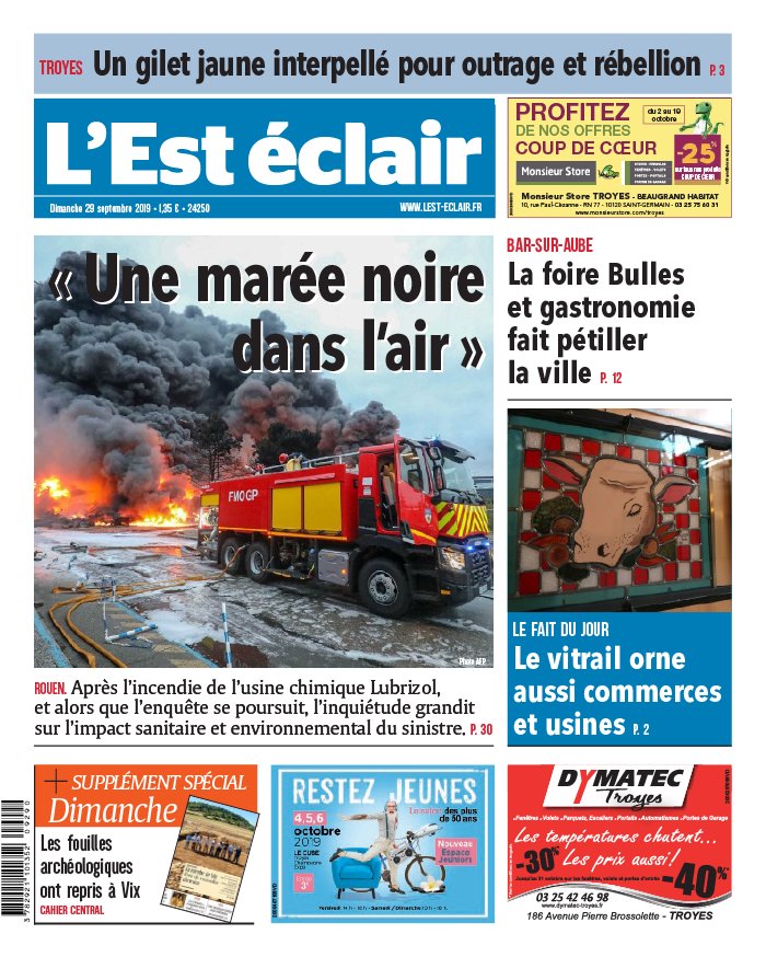 L'Est éclair N°24250 du 29 septembre 2019 à télécharger sur iPad