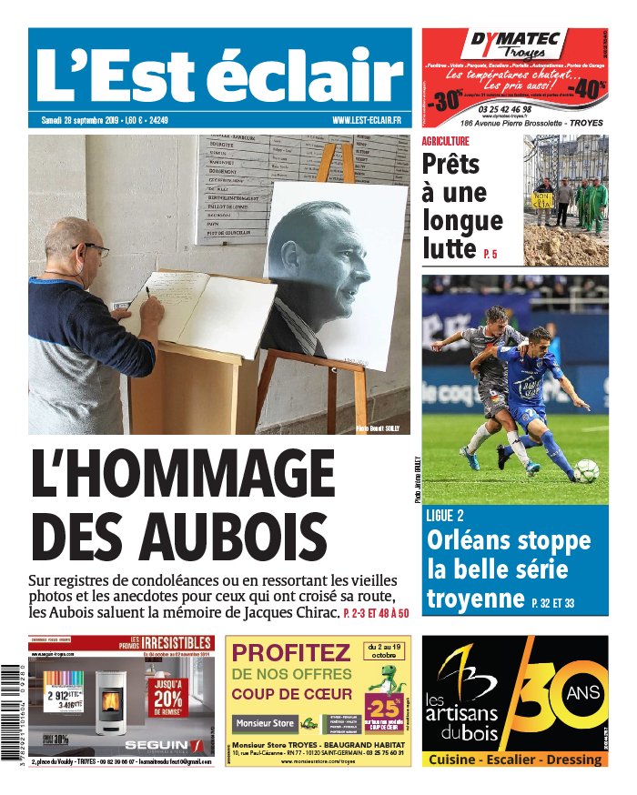L'Est éclair N°24249 du 28 septembre 2019 à télécharger sur iPad