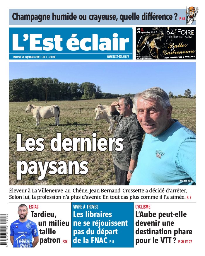 L'Est éclair N°24246 du 25 septembre 2019 à télécharger sur iPad