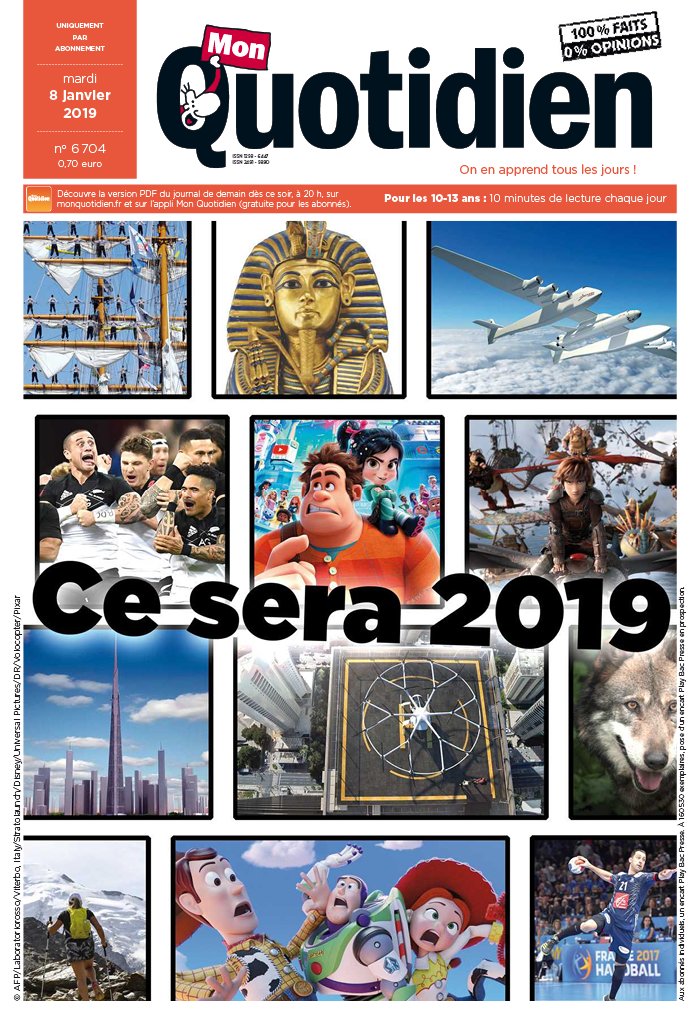 Mon Quotidien N°6704 du 08 janvier 2019 à télécharger sur iPad