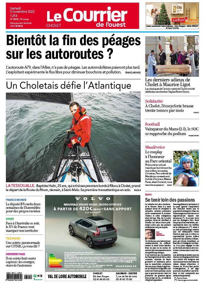 Le Courrier de L'Ouest N°20221105 du 05 novembre 2022 à télécharger sur ...