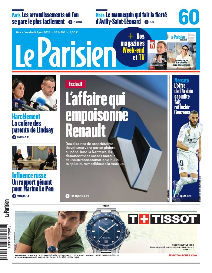 Le Parisien N°20230602 du 02 juin 2023 à télécharger sur iPad