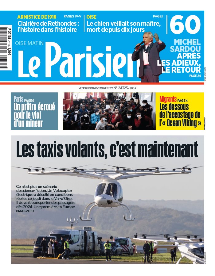 Le Parisien N°20221111 du 11 novembre 2022 à télécharger sur iPad