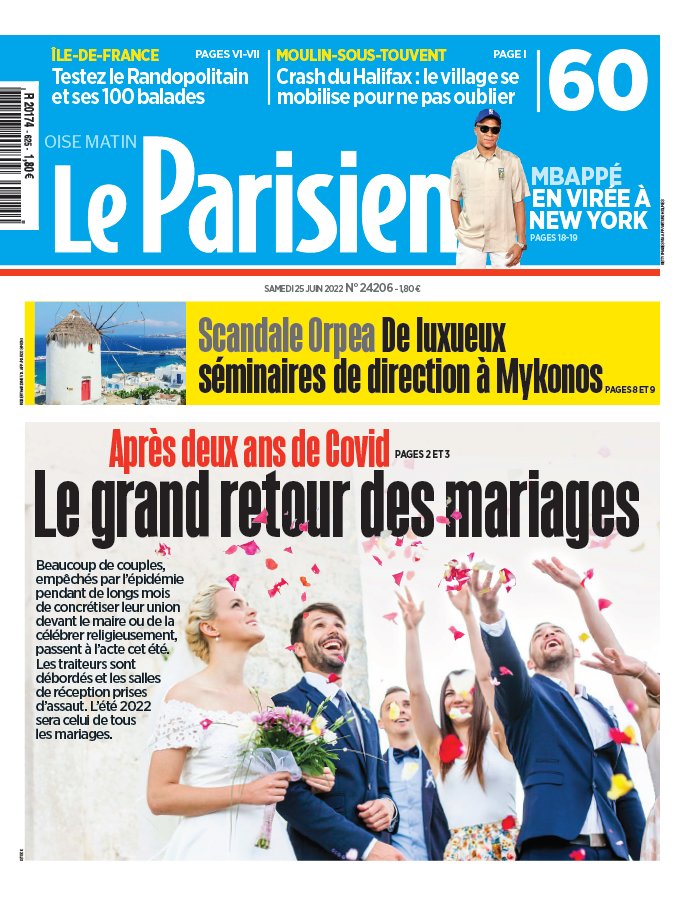 Le Parisien N°20220625 du 25 juin 2022 à télécharger sur iPad