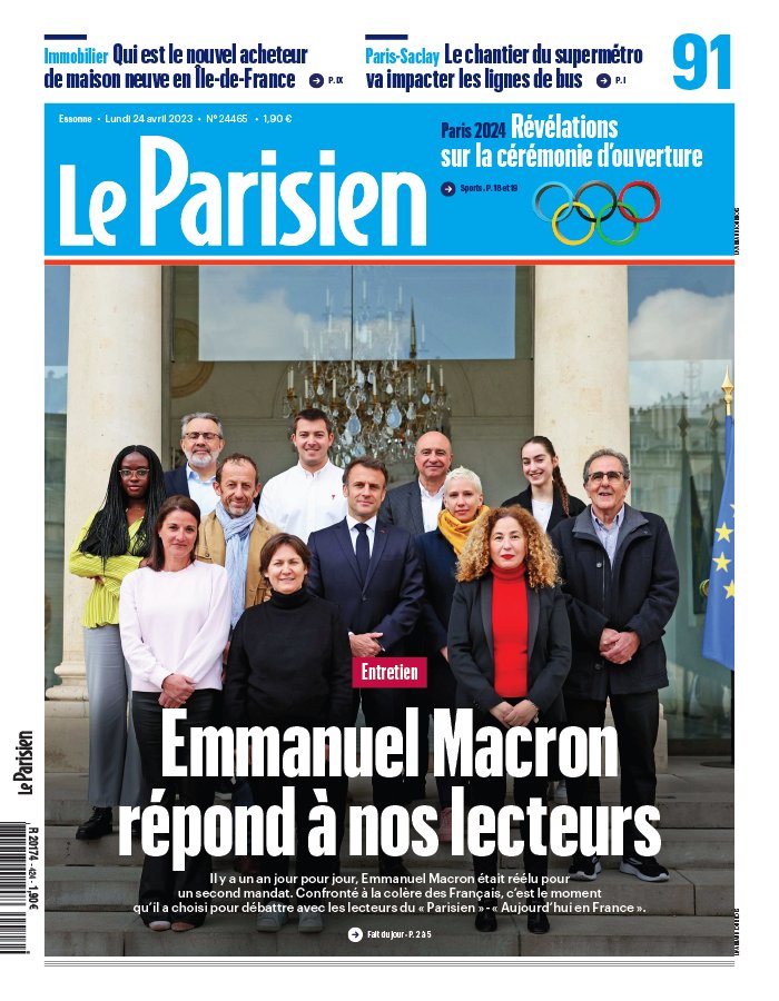 Le Parisien N°20230424 du 24 avril 2023 à télécharger sur iPad