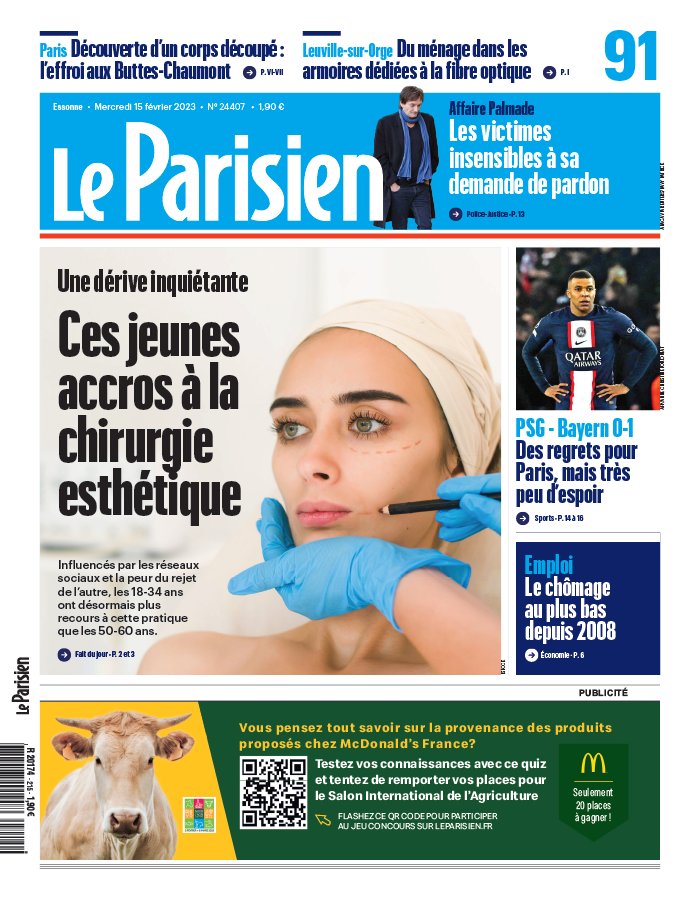 Le Parisien N°20230215 du 15 février 2023 à télécharger sur iPad