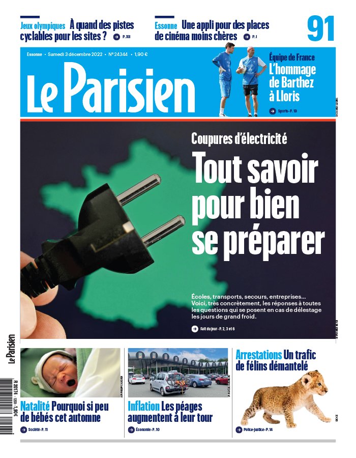 Le Parisien N°20221203 du 03 décembre 2022 à télécharger sur iPad