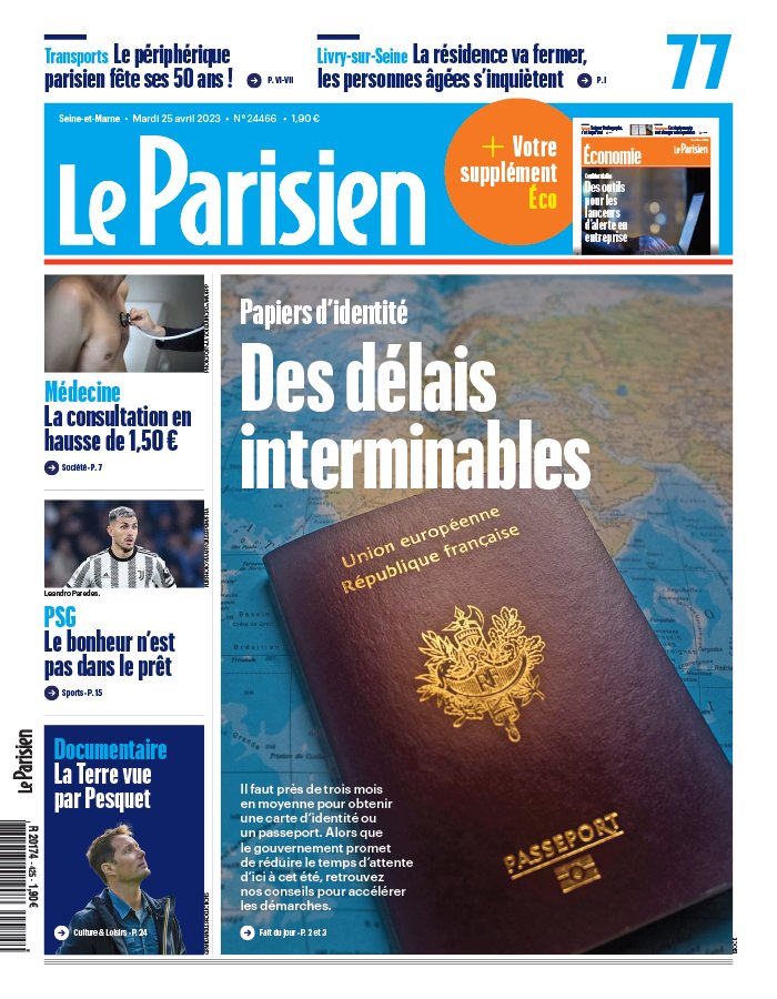 Le Parisien N°20230425 du 25 avril 2023 à télécharger sur iPad