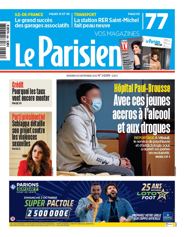 Le Parisien N°20220930 du 30 septembre 2022 à télécharger sur iPad