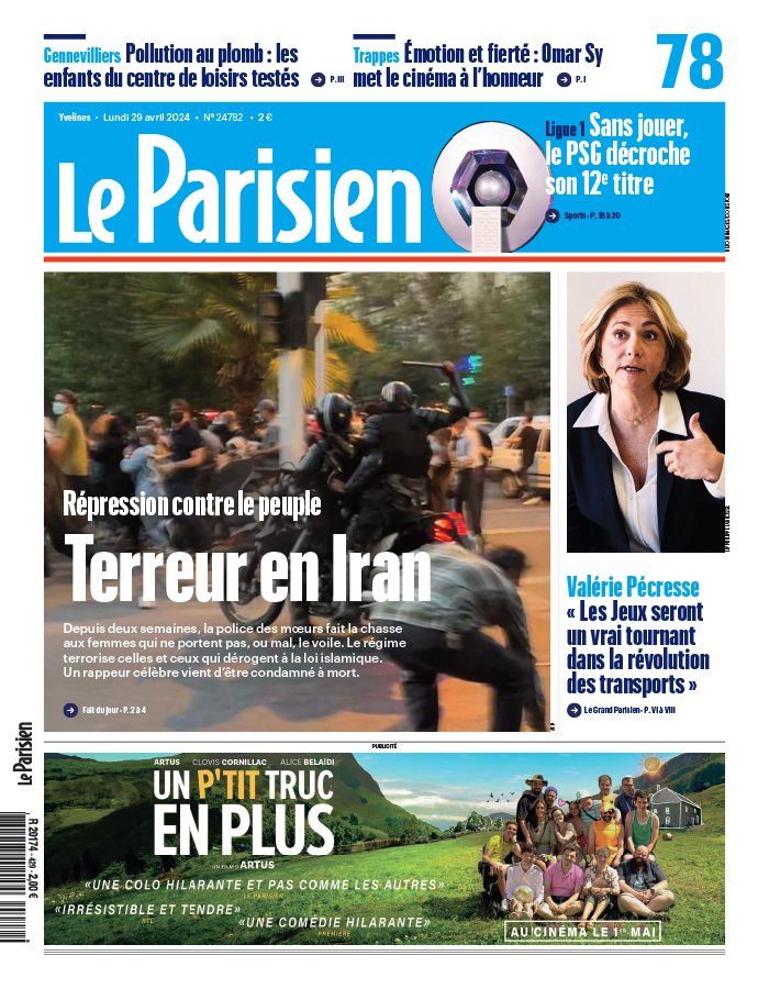 Le Parisien N°20240429 du 29 avril 2024 à télécharger sur iPad
