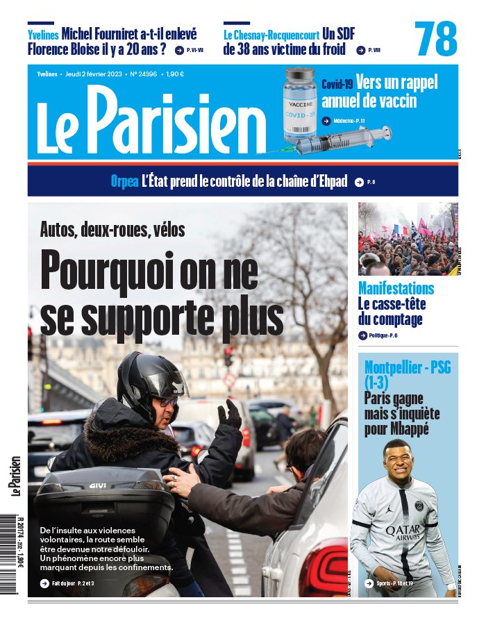 Le Parisien N°20230202 du 02 février 2023 à télécharger sur iPad
