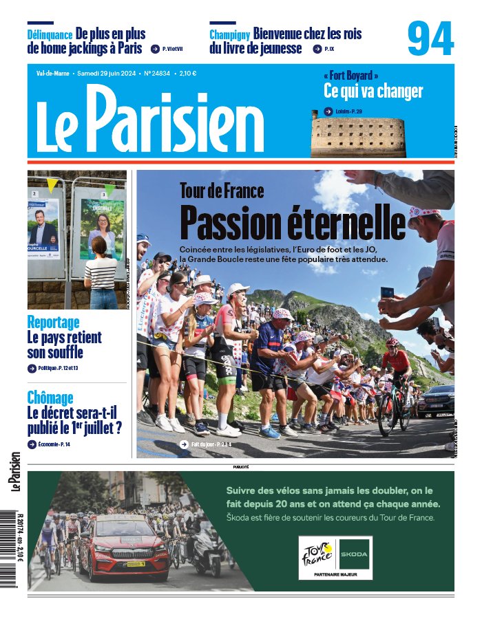 Le Parisien N°20240629 du 29 juin 2024 à télécharger sur iPad