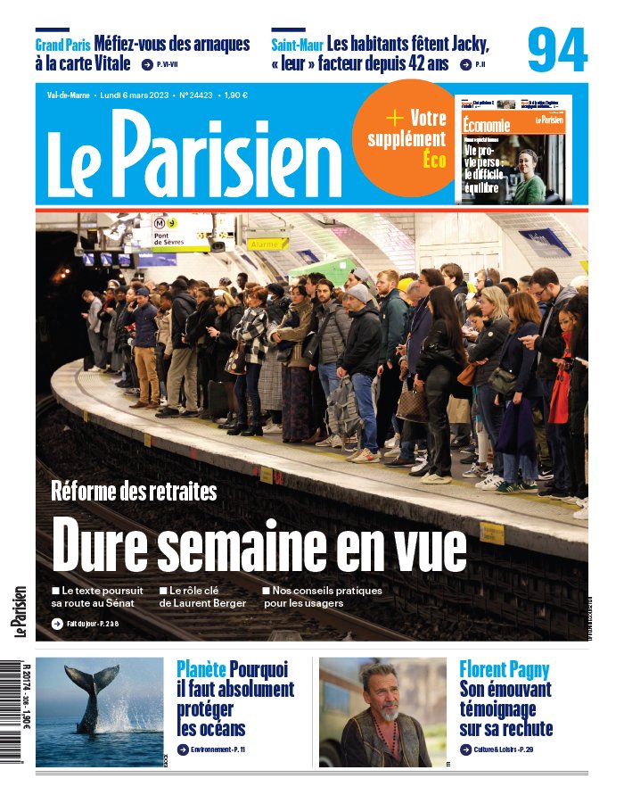 Le Parisien N°20230306 du 06 mars 2023 à télécharger sur iPad